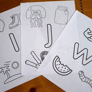 Printable A-Z Coloring Pages for Preschoolers, Learning Worksheets ...