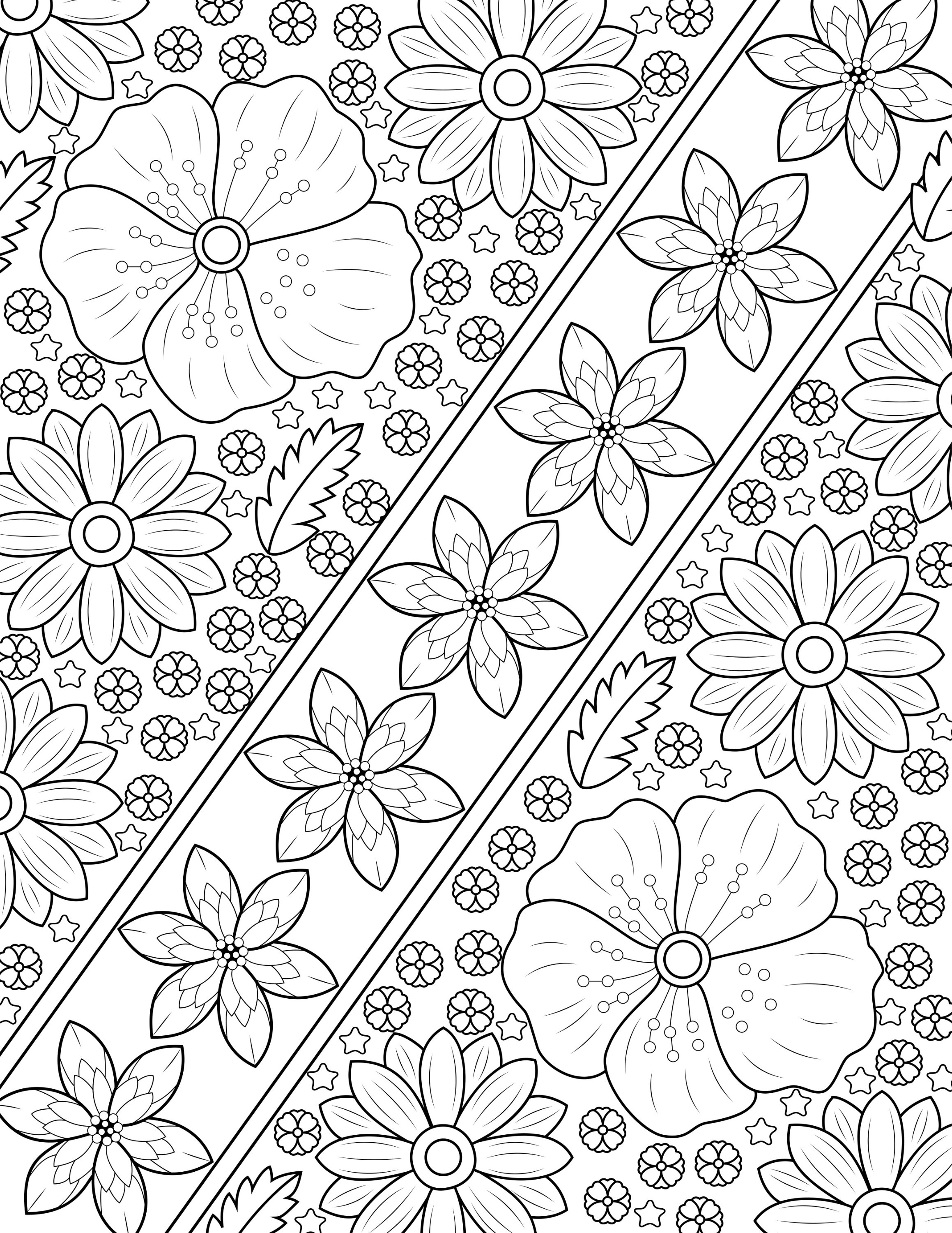 Adult and Teen Coloring Pages, 10 Pages of Floral Design Coloring Pages ...