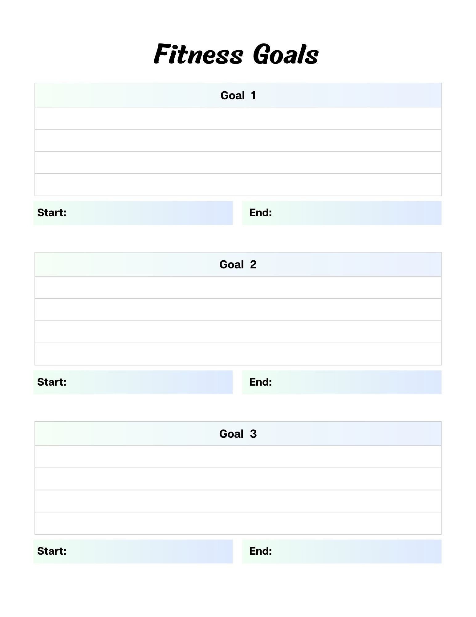 Complete 2024 Workout and Weight Loss Goal Planner, 21 Page Digital ...