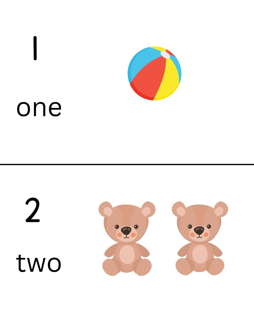 Printable Flashcards for Numbers 1 10, Learn Numbers 1 10 for Pre-k to ...