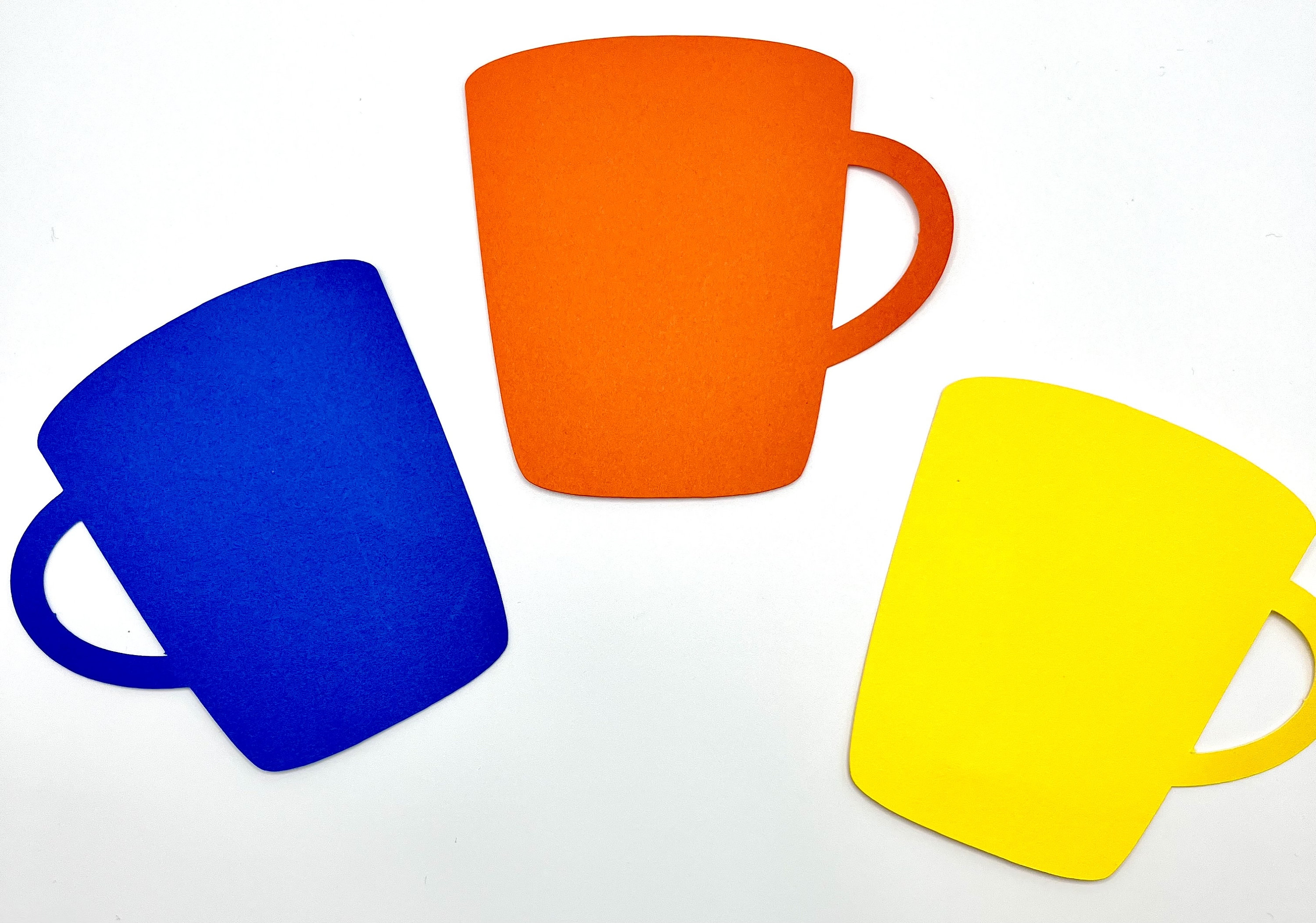 24 Coffee Mug Die Cuts, Coffee Cup Cut Outs, Coffee Mug Paper Shape Cut ...