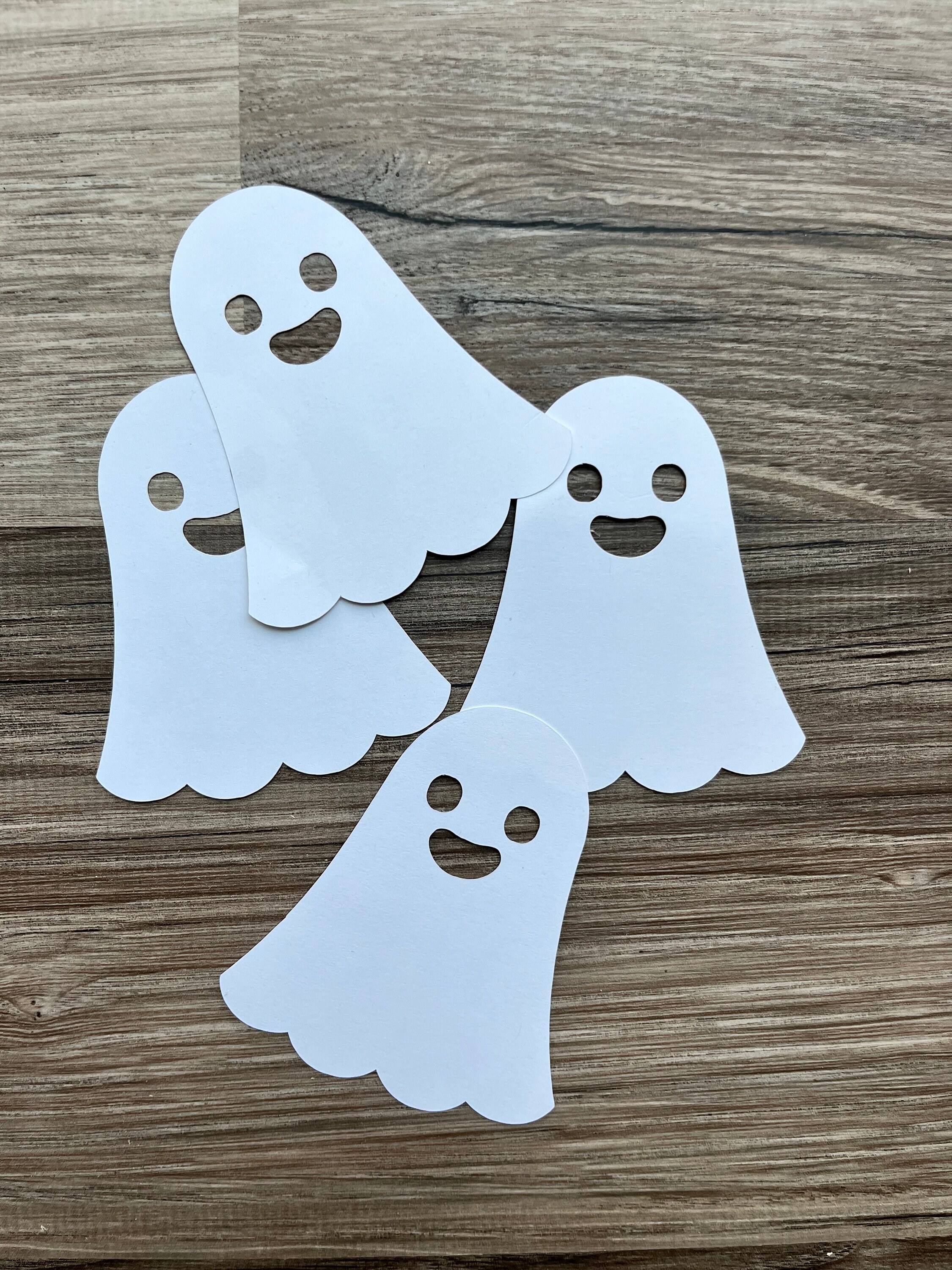 24 Ghost Die Cuts: Cardstock Paper Shapes for Crafts - Etsy