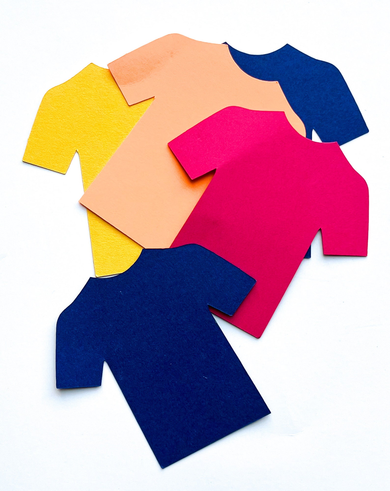 Cardstock T-shirt Die Cuts: Scrapbooking & Cardmaking (24 Pieces) - Etsy