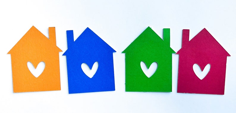 24 House Die Cuts House Cut Outs House Paper Shape Cut Out - Etsy