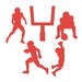 Football Die Cuts, Football Cut Outs, Football Player Paper Shape Cut ...