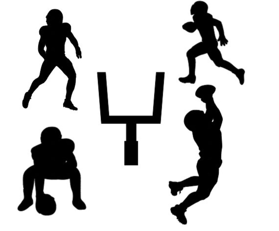 Football Die Cuts, Football Cut Outs, Football Player Paper Shape Cut ...