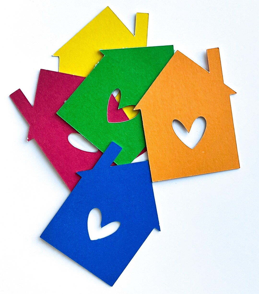 Paper House Shapes, House Paper Shape, House Die Cuts, House Cut Outs ...