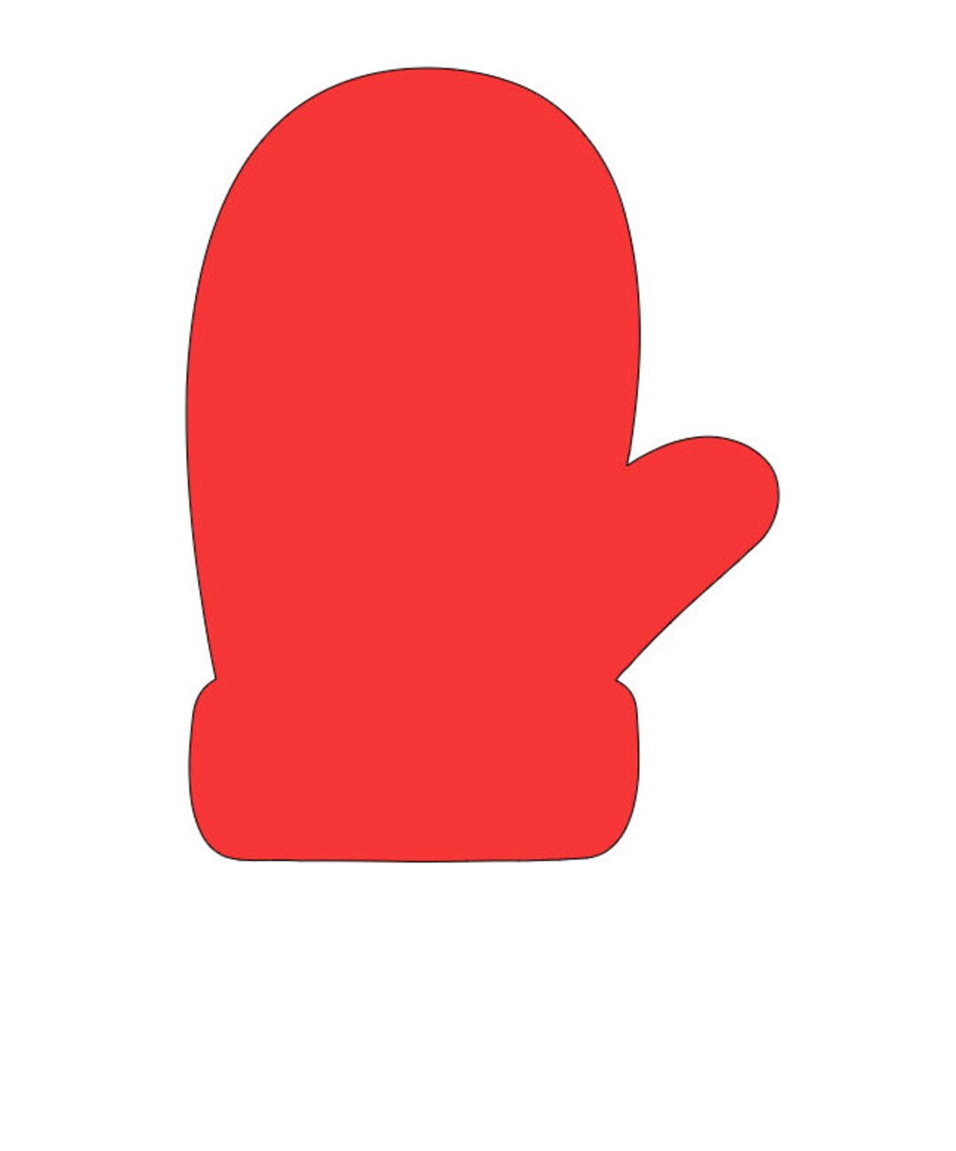 Paper Mitten Shape, Mitten Paper Shape, Mitten Cut Outs, Glove Shape ...