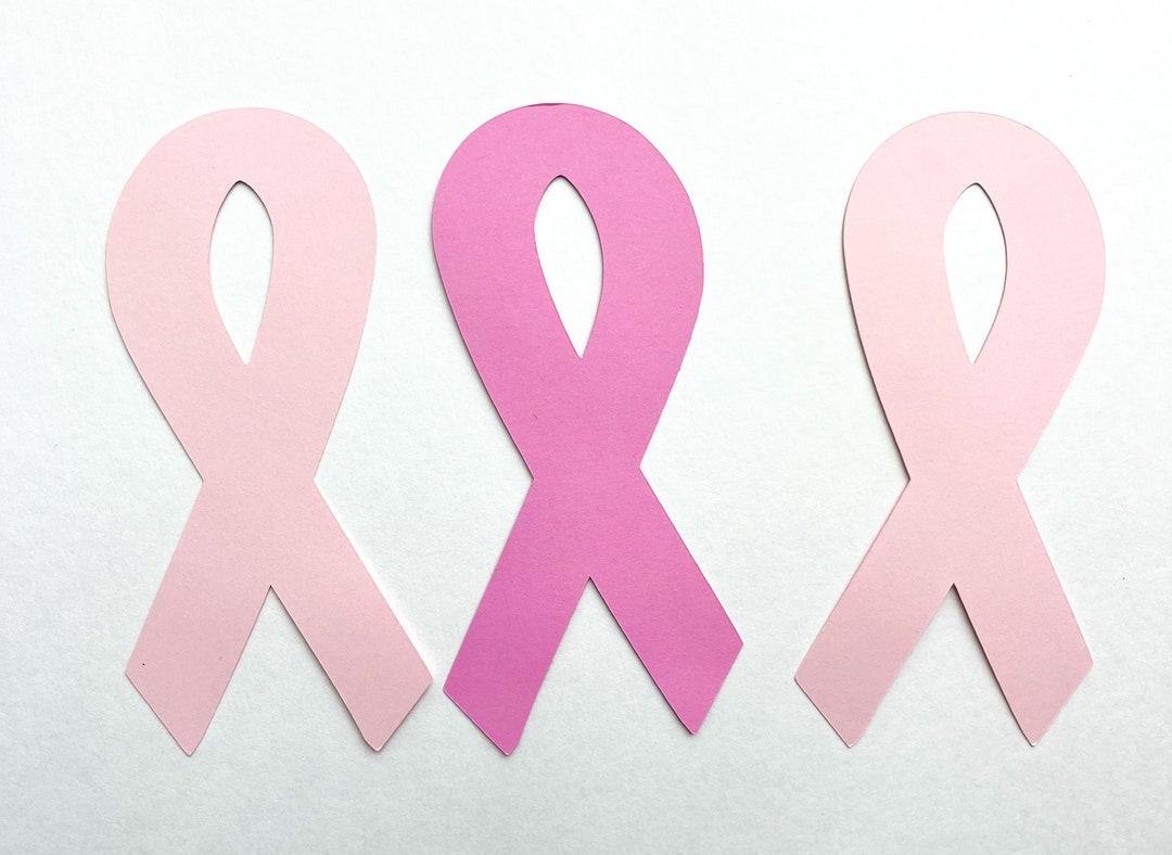 24 Breast Cancer Awareness Ribbon Die Cuts, Breast Cancer Awareness ...
