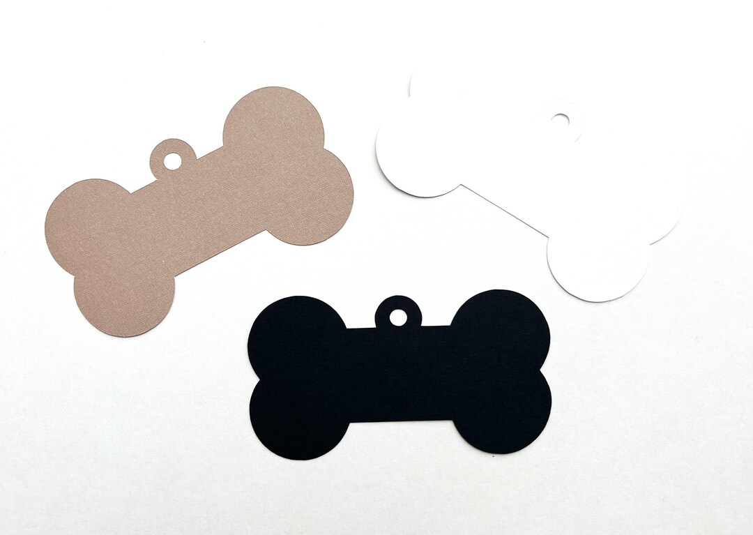 24 Dog Bone Die Cuts, Dog Tag Cut Outs, Dog Tag Paper Shape Cut Out ...