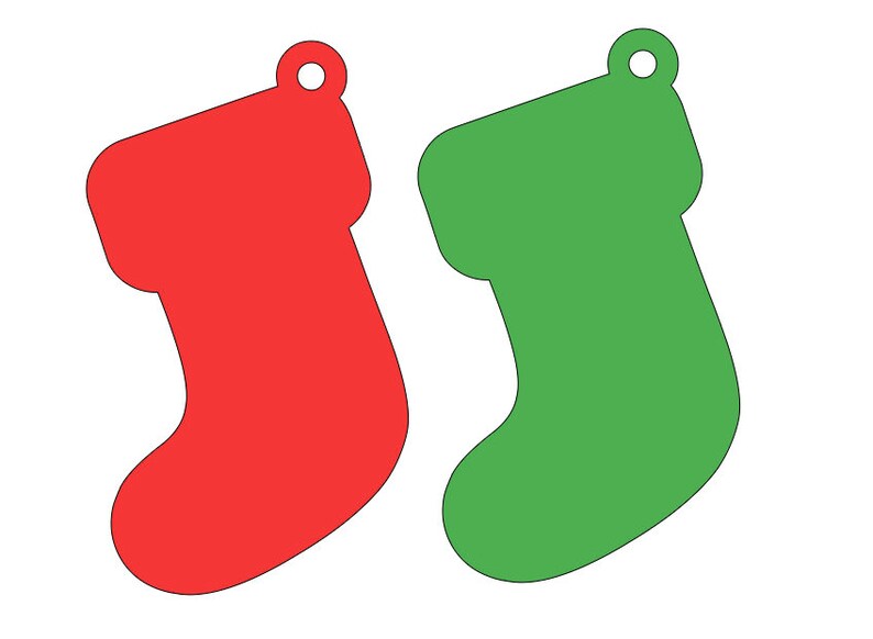 24 Cardstock Stocking Die Cuts: Scrapbooking & Garland Shapes - Etsy
