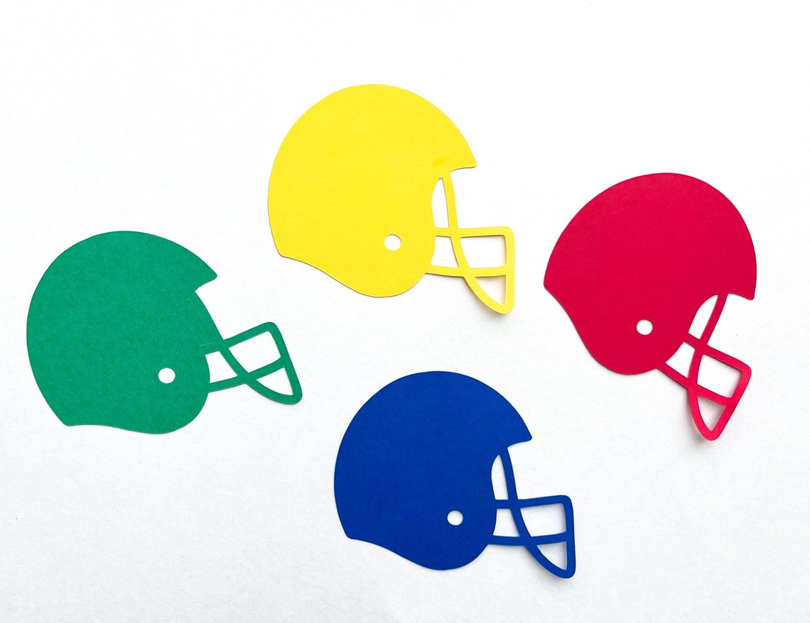 Football Helmet Die Cuts: Paper Cutouts for Scrapbooking (24 Ct) - Etsy