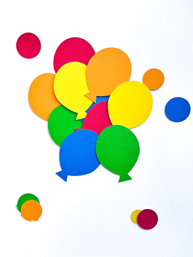 24 Balloon Die Cuts, Balloon Cut Outs, Balloon Paper Shape Cut Out ...