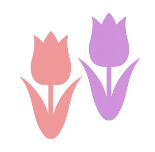 Tulip Paper Shapes, Tulip Paper Shape, Tulip Die Cuts, Tulip Cut Outs ...