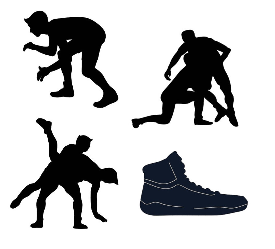 Wrestler Paper Cutouts: Cardmaking & Scrapbooking Shapes, 4-pack - Etsy