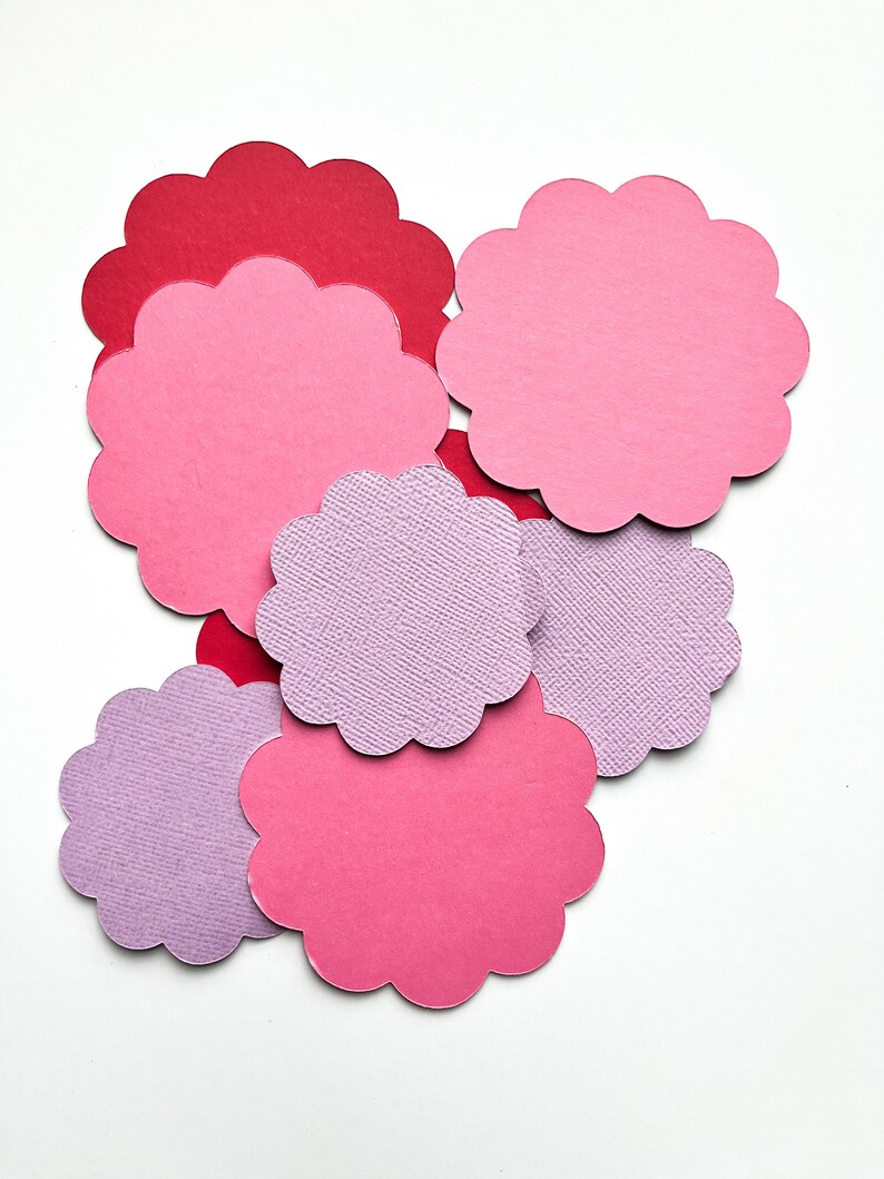 Scalloped Circle Paper Die Cuts: Cardmaking & Scrapbooking, 24 Pack - Etsy