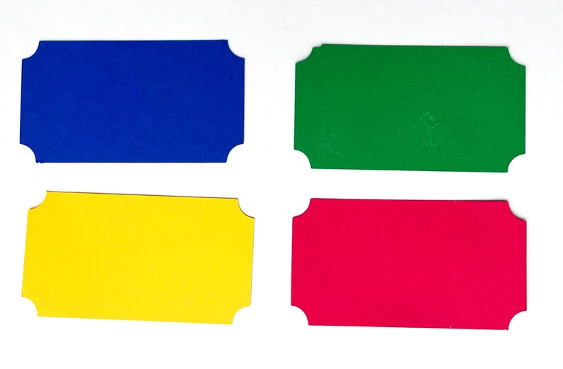 Paper Ticket Die Cuts: Scrapbooking & Cardmaking, 24 Pack - Etsy