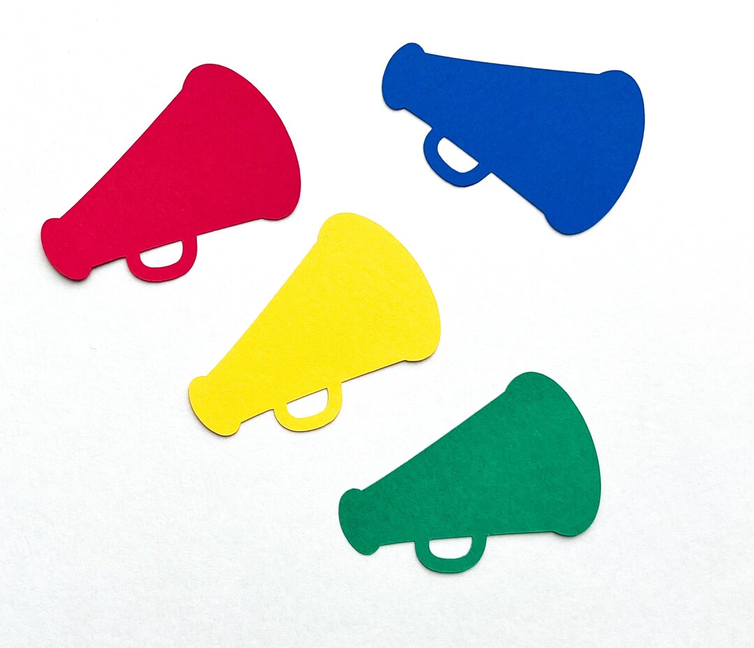 24 Cardstock Megaphone Die Cuts: Cheerleading Scrapbooking ...