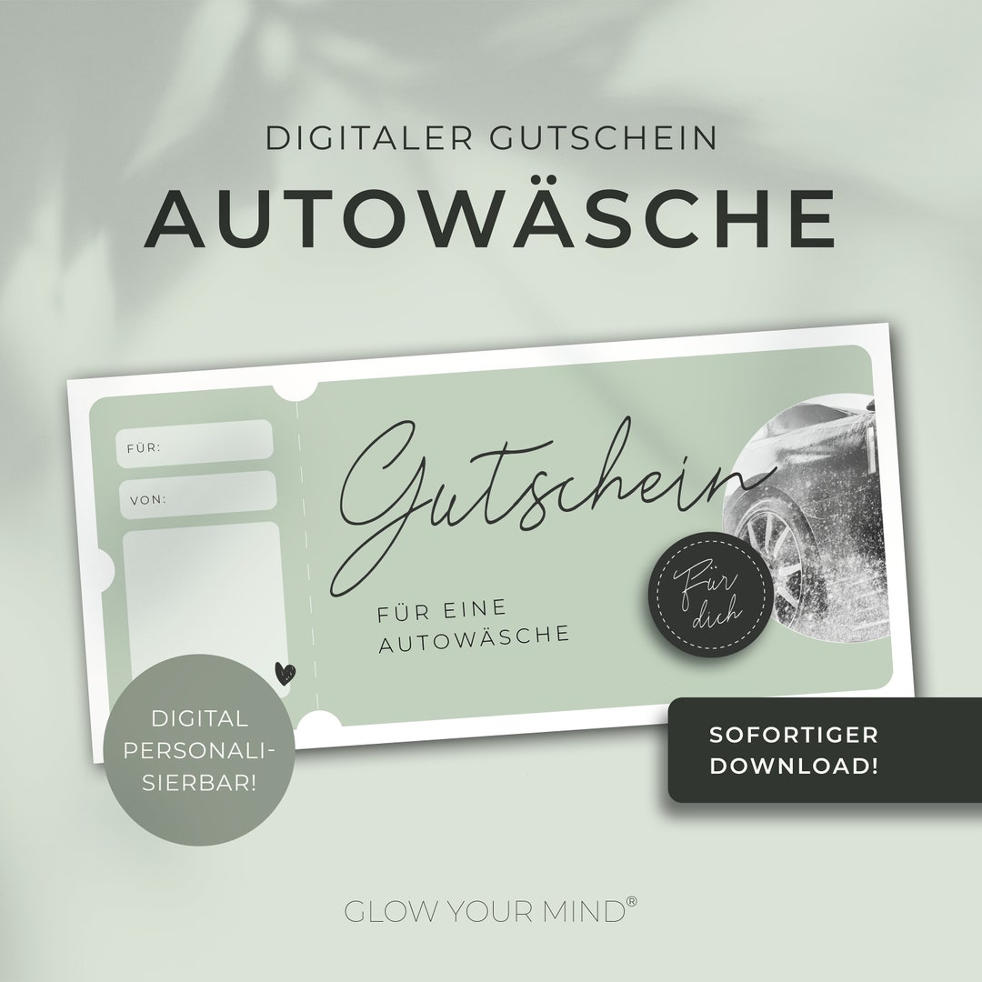 Digital Voucher Car Wash Customizable Voucher Template to Print Out ...