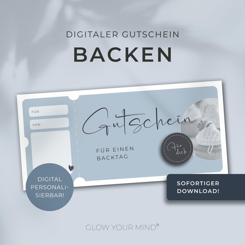 Voucher Baking Print Template Customizable Template Print Gift Idea ...