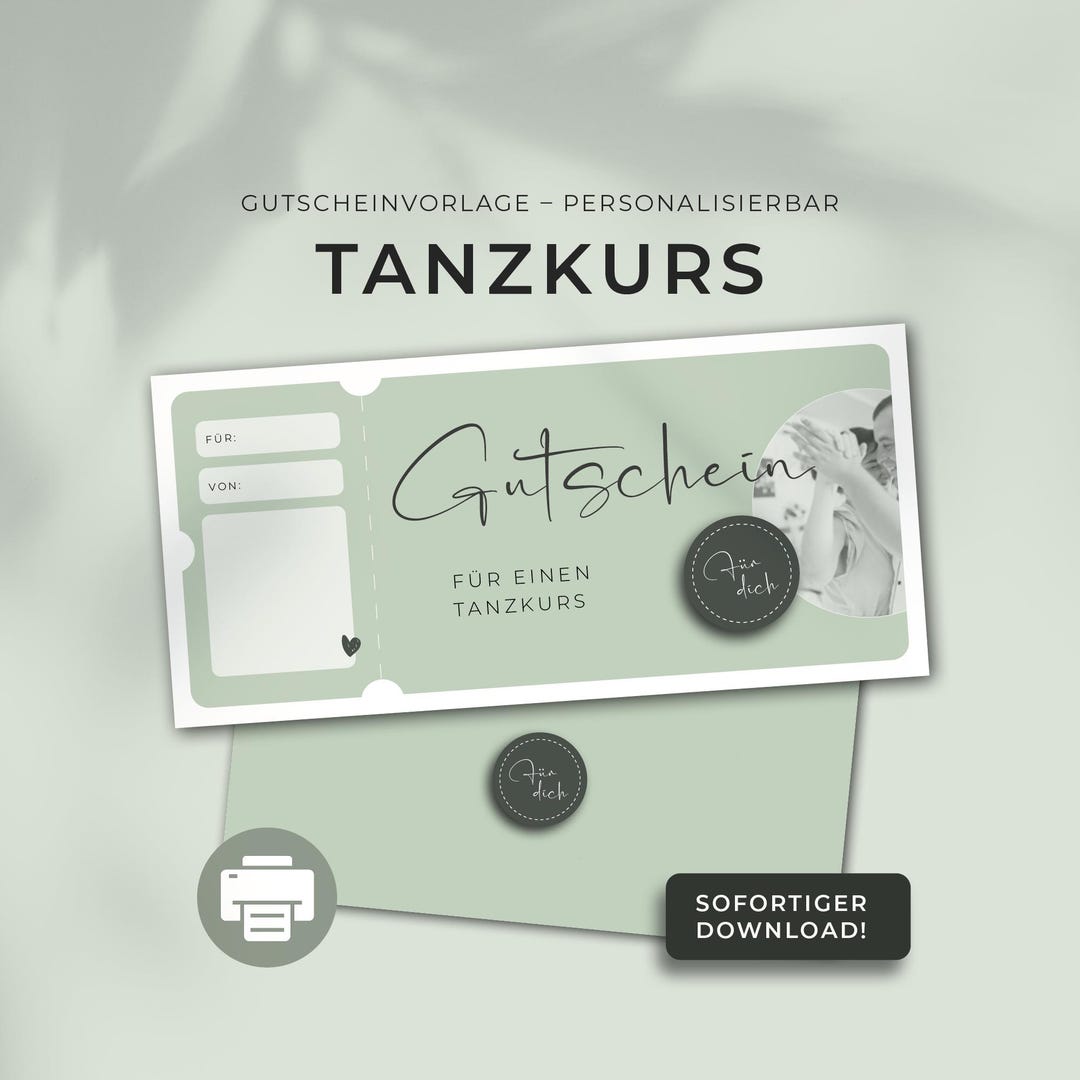 Dance Course Voucher Print Template Customizable | Print Template ...