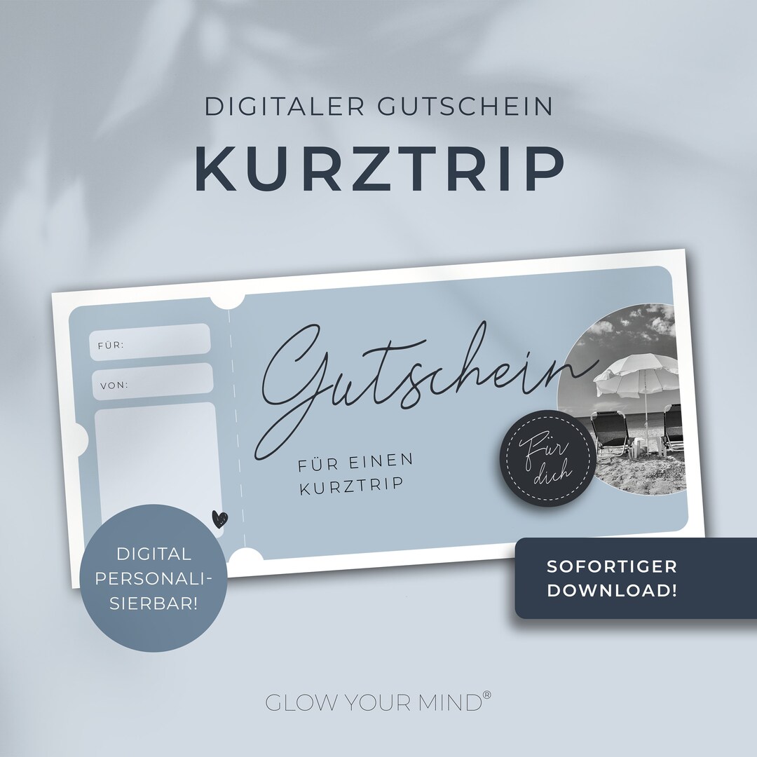 Digital Voucher Short Trip Customizable Voucher Template to Print Out ...