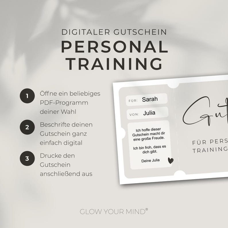 Voucher Personal Training Print Template Customizable Template Print ...