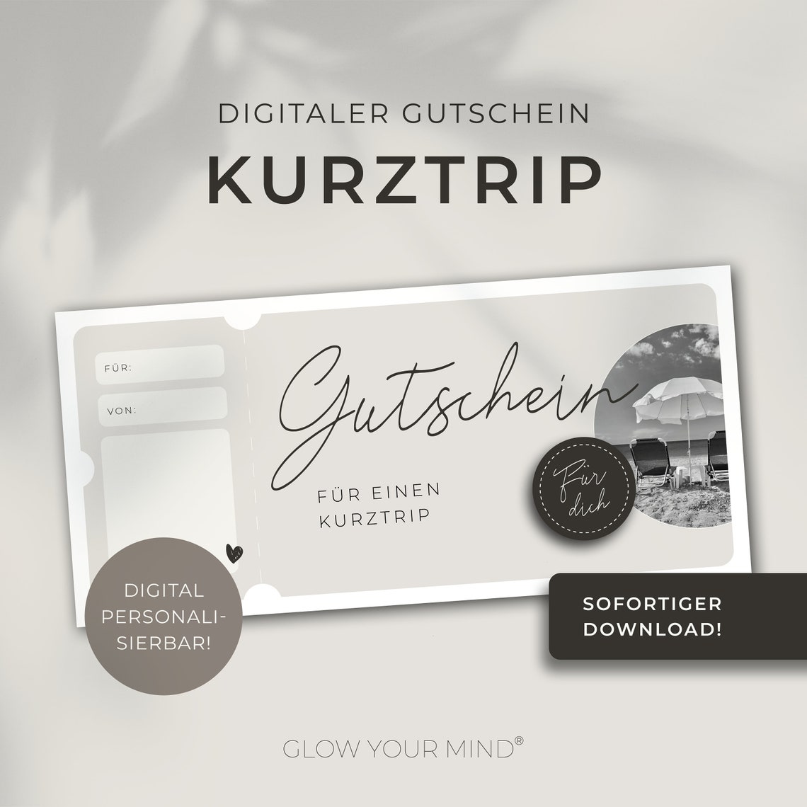 Digital Voucher Short Trip Customizable Voucher Template to Print Out ...