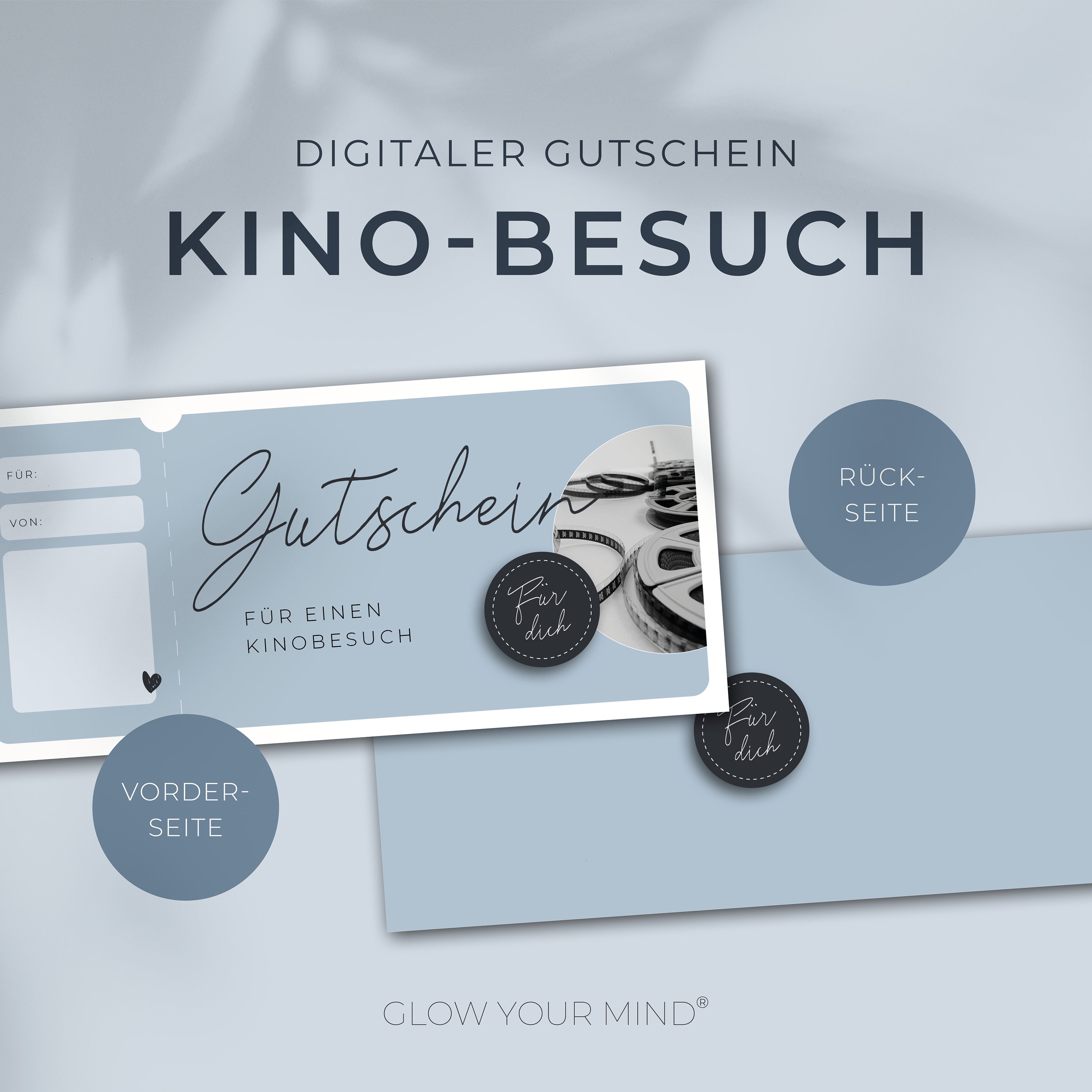 Digital Voucher Cinema Customizable Voucher Template to Print Out Gift ...