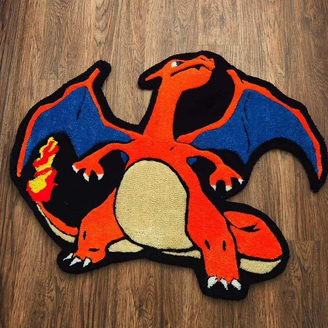 Charizard Tufted Rug Pokemon Handmade Free Shipping Made to Order ...