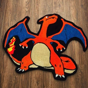 Charizard Tufted Rug Pokemon Handmade Free Shipping Made to Order ...