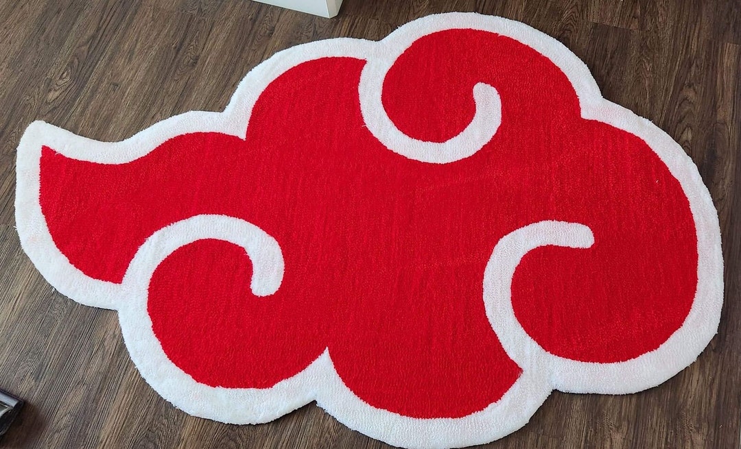 Red Cloud Tufted Rug Free Shipping Handmade Home Decor Anime Brother ...