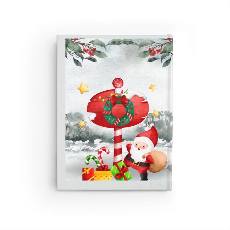 Christmas Quote Journal Minimalist Red Happy Holidays Blank Diary ...