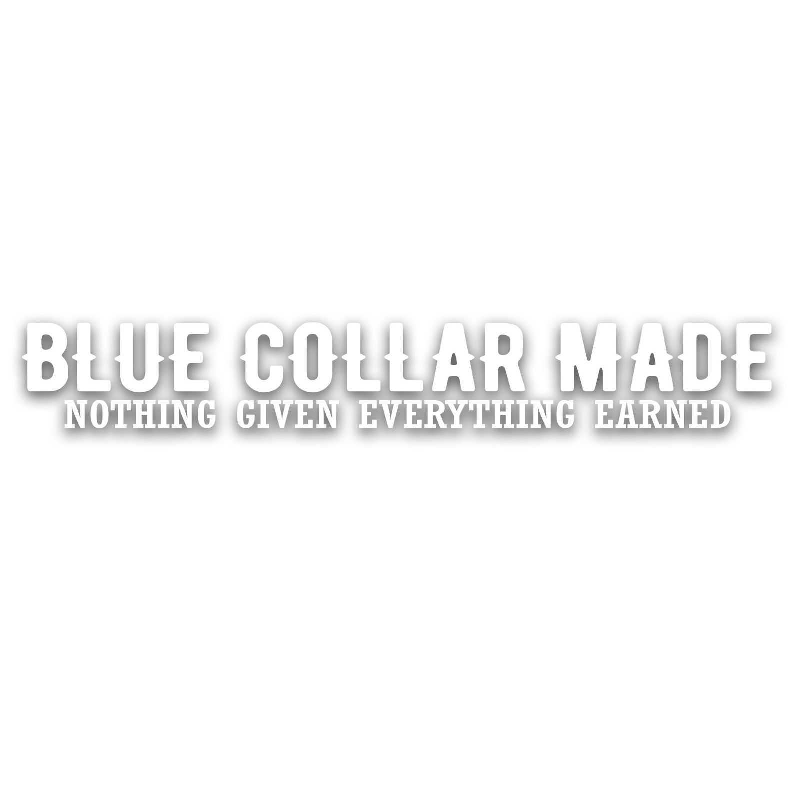 Blue Collar Vinyl Decal Truck Decal Working Class Blue Collar Stickers ...