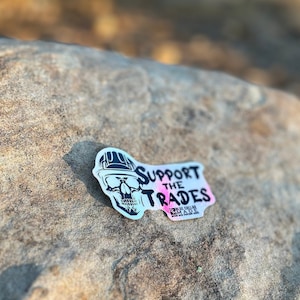 Blue Collar Working Class Vinyl Sticker | Support the Trades Skull ...