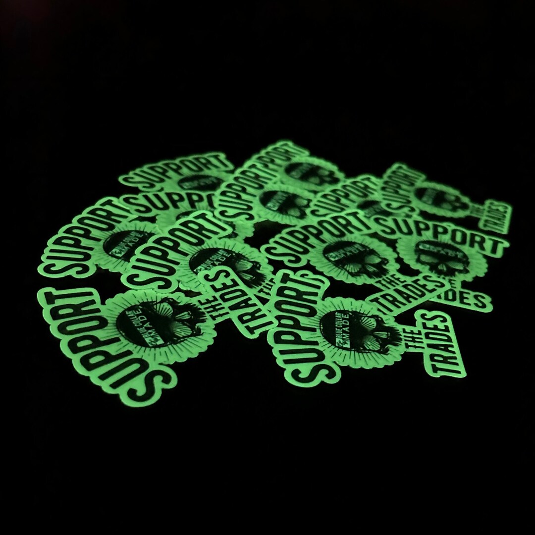 Blue Collar Working Class Vinyl Sticker Glow in the Dark Support the ...