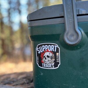 Support the Trades Skull Sticker | Hardhat Decal - Etsy