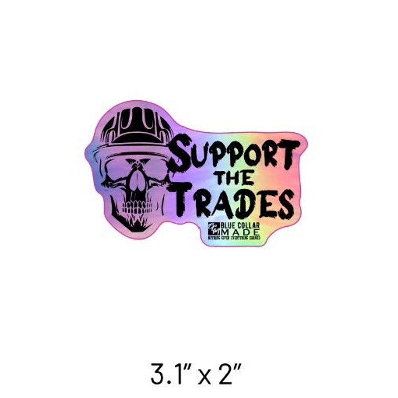 Blue Collar Working Class Vinyl Sticker Support the Trades - Etsy