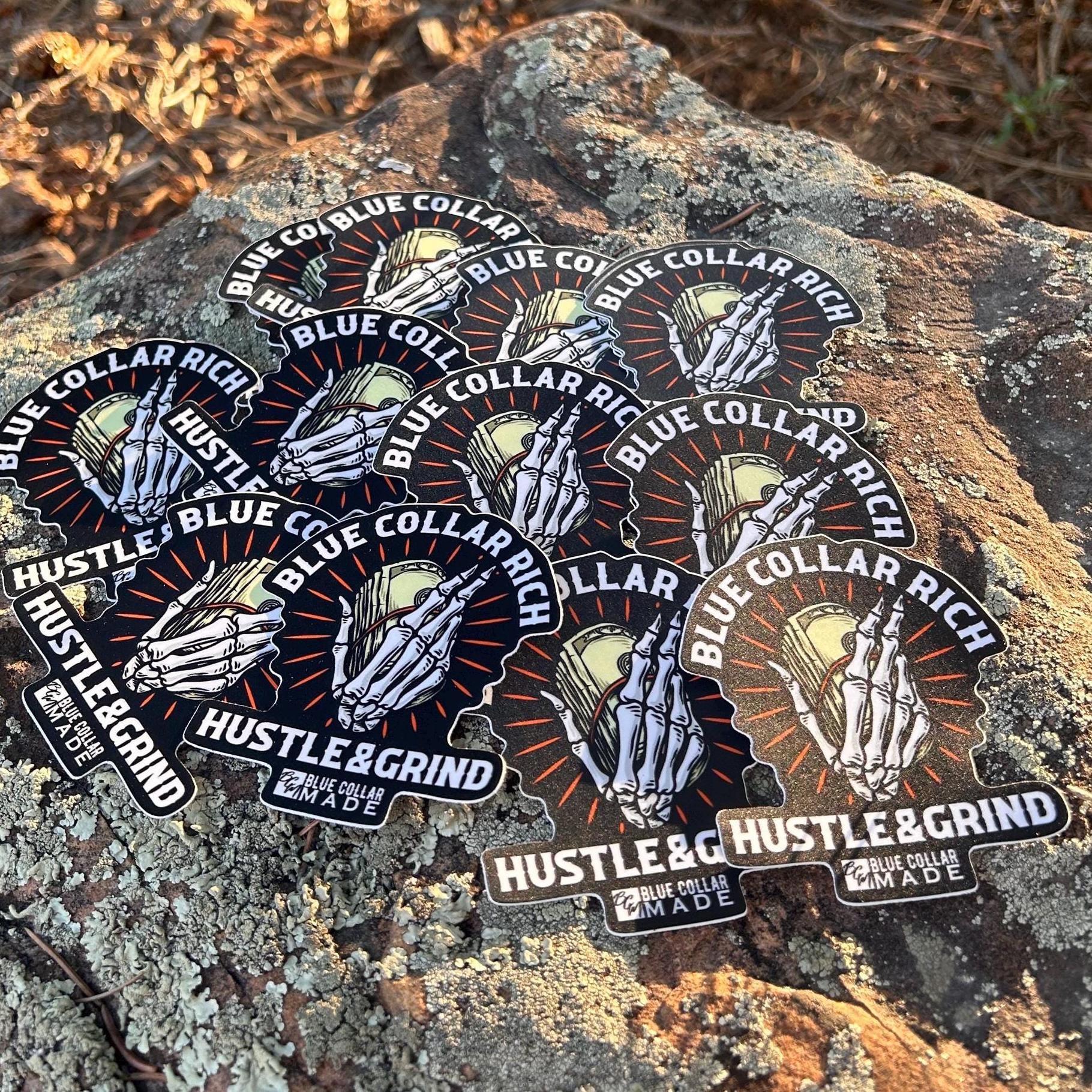 Blue Collar Rich Sticker | Hardhat Decal, Working Class Pride - Etsy