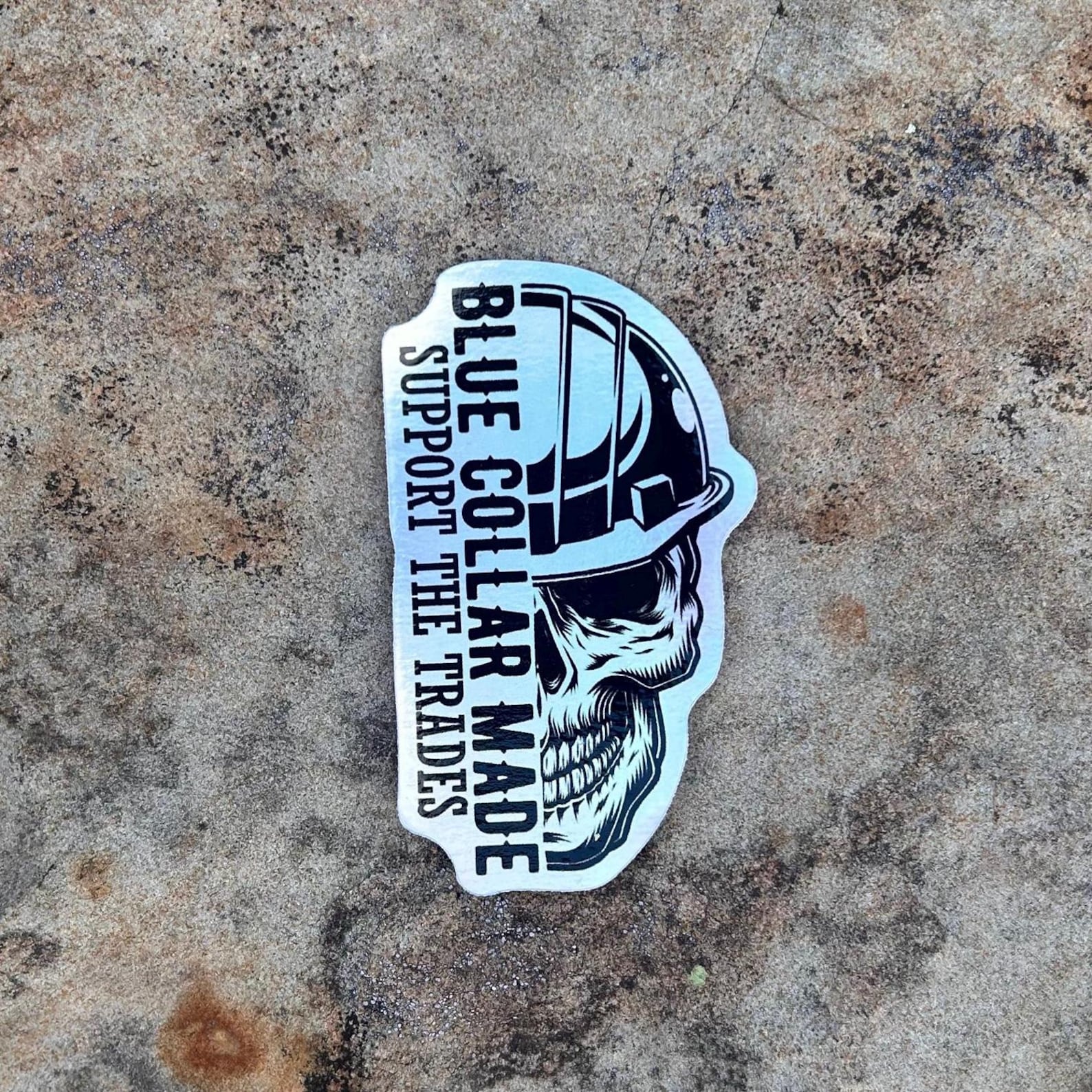 Blue Collar Working Class Vinyl Sticker | Holographic Sticker | Skilled ...