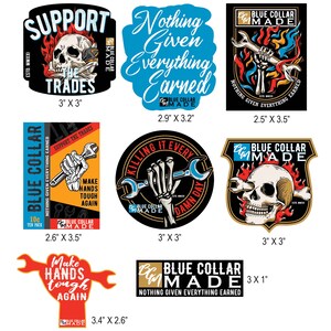 Blue Collar Hard Hat Sticker Pack Blue Collar Stickers Blue Collar ...