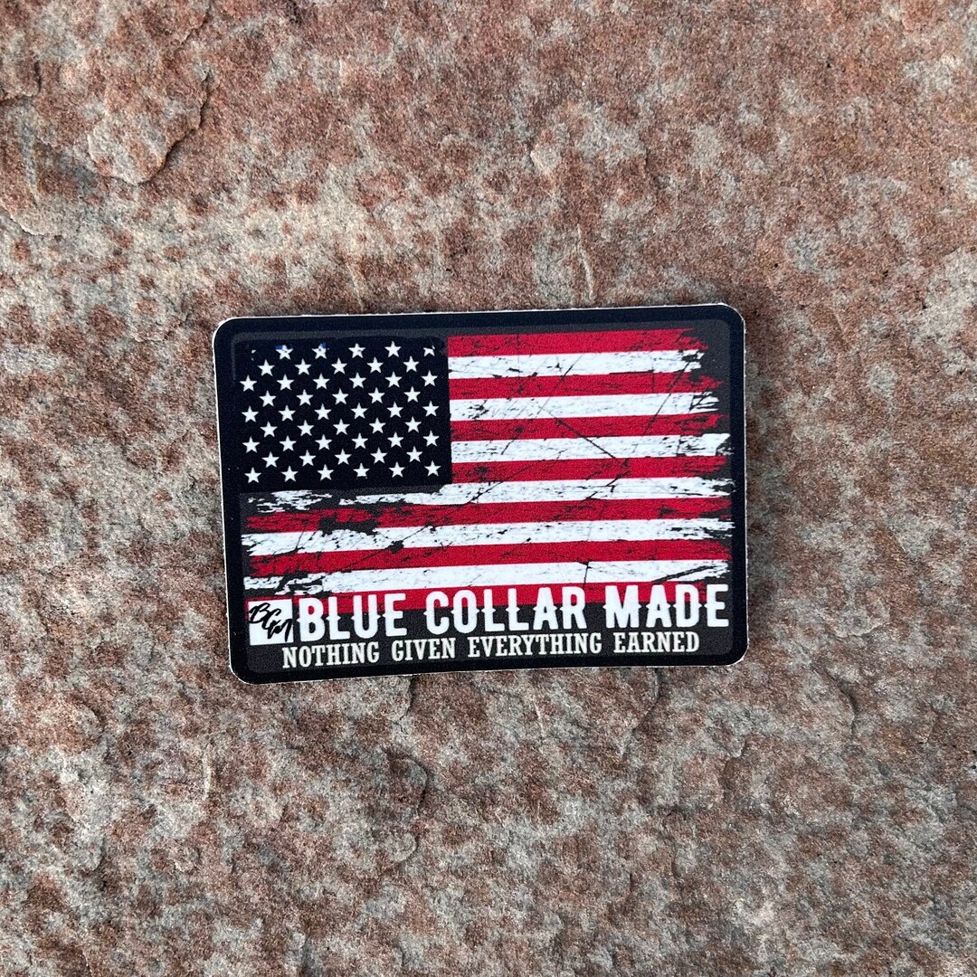American Blue Collar Hardhat Sticker Hardhat Sticker Blue Collar ...
