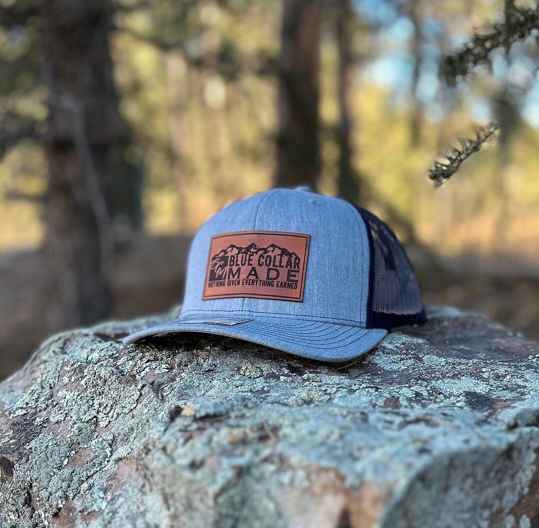 Blue Collar Snapback | Leather Patch Richardson Hat | Blue Collar Hat ...