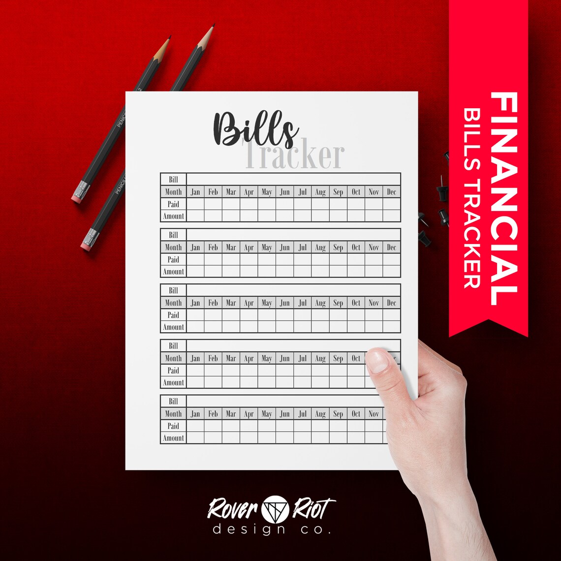 Bills Tracker - Printable - Digital Download - Etsy