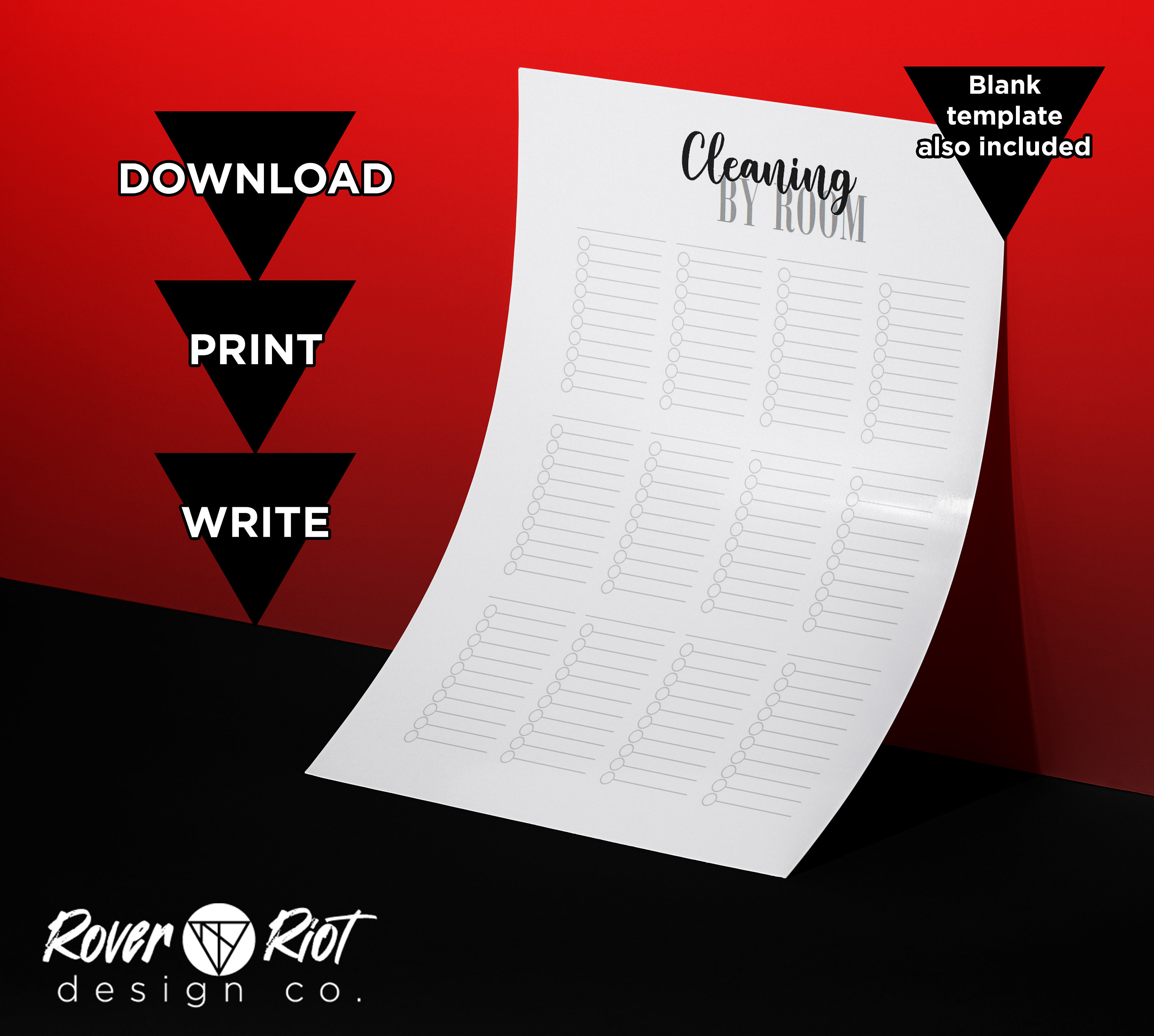 Cleaning by Room Checklist - Printable - Digital Download - Etsy