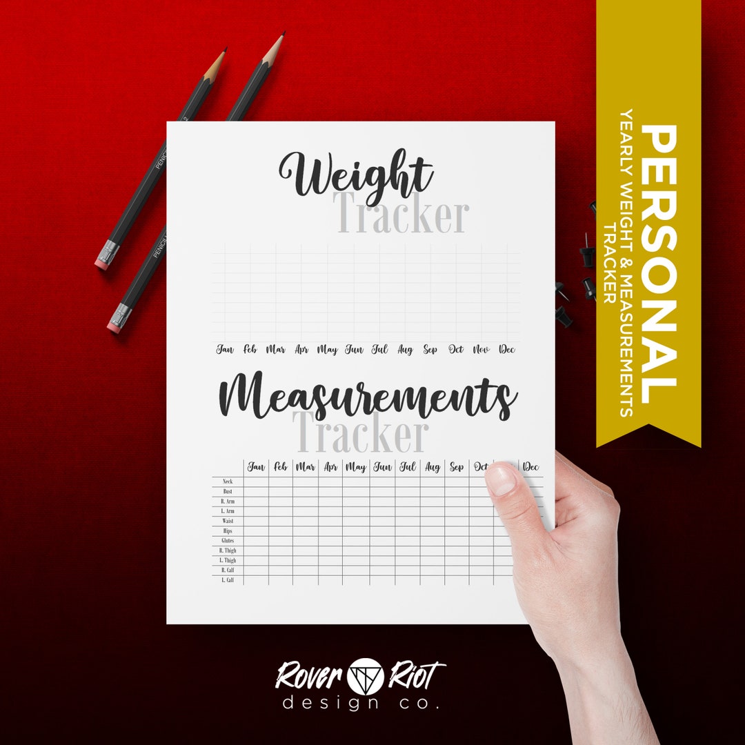 Yearly Weight & Measurement Tracker Printable Digital Download - Etsy
