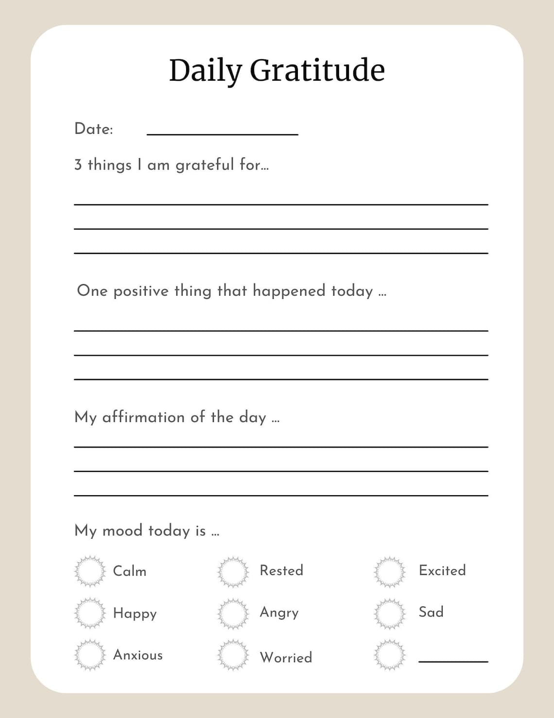 Daily Gratitude Journal | Gratitude Journal - Etsy