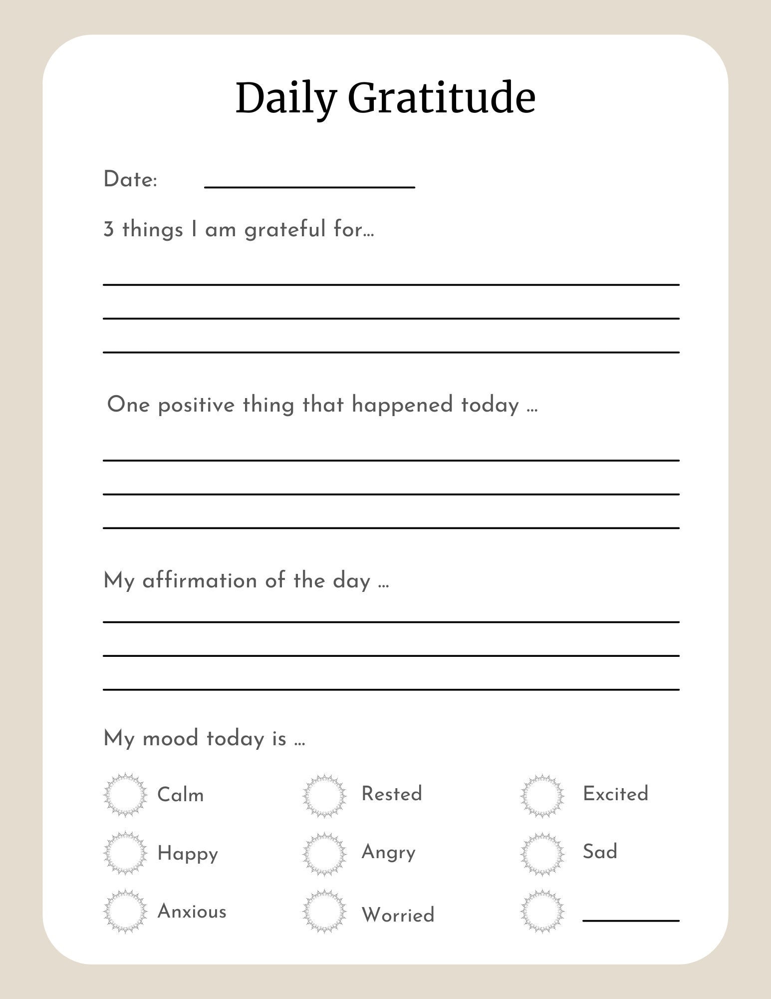 Daily Gratitude Journal | Gratitude Journal - Etsy