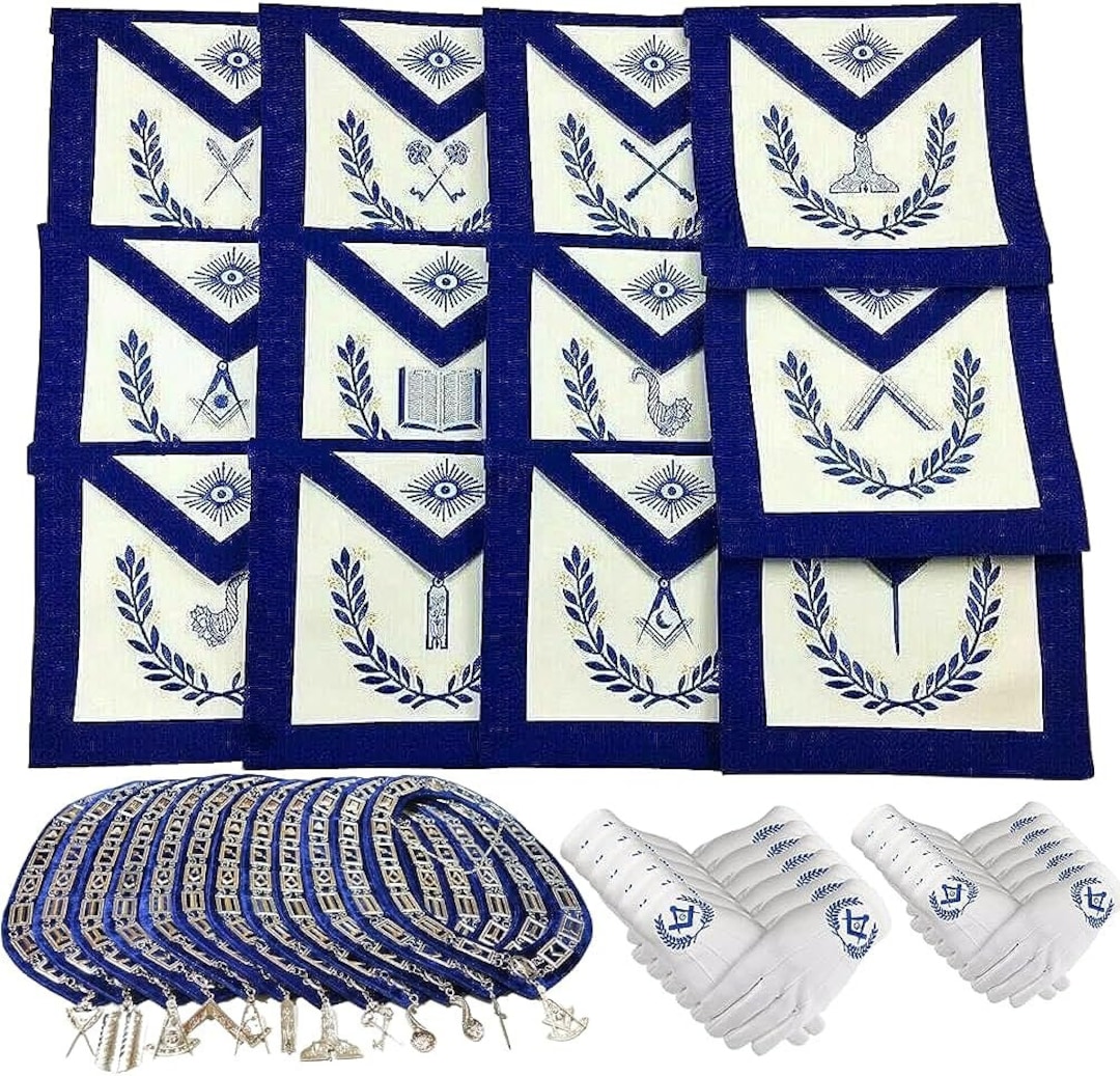 Masonic Aprons & Regalia Blue Lodge Officers Silver Jewels - Etsy