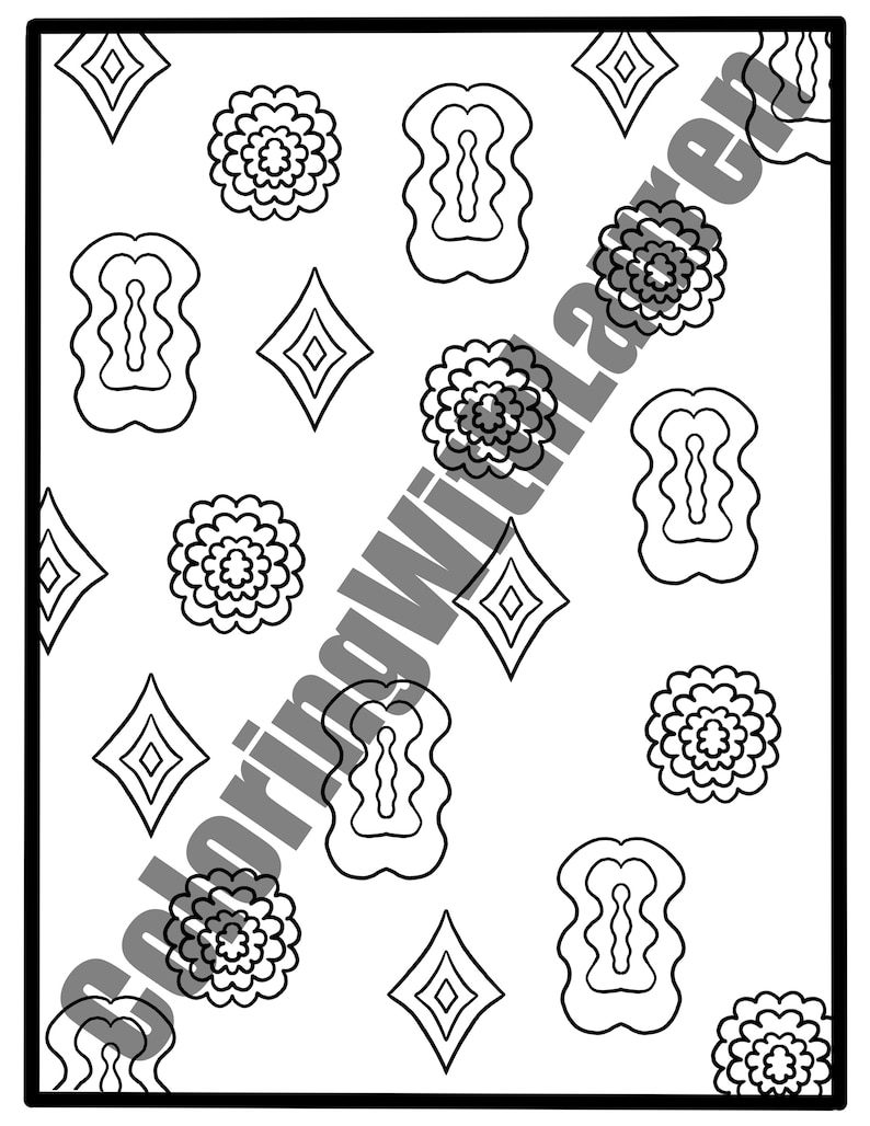 Simple Patterns Coloring Sheets - Etsy